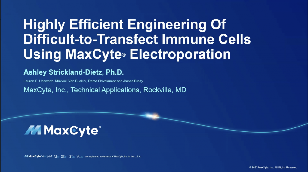 Webinars and Presentations | MaxCyte